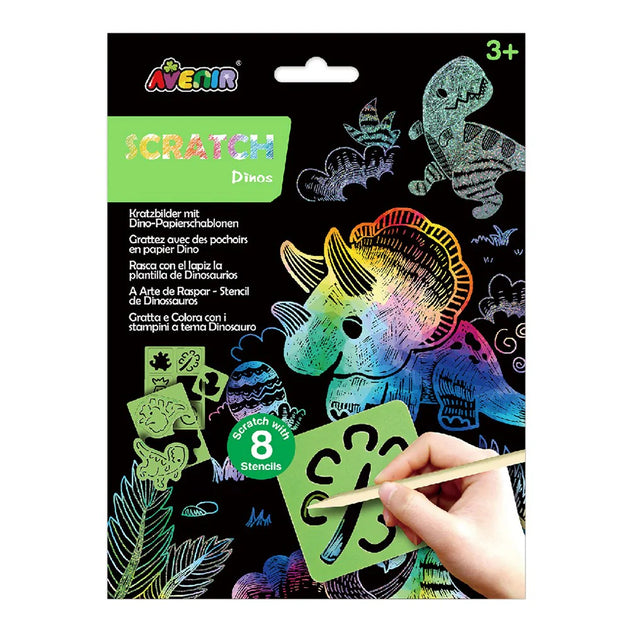 Scratch - Dinosaurs with Stencils – realtoys