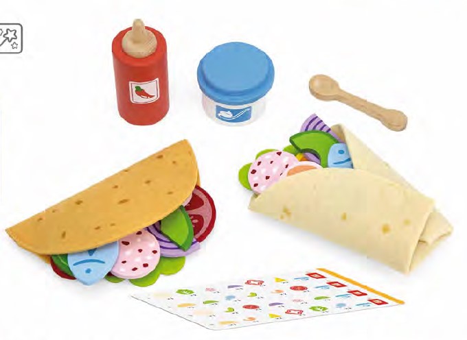 Taco Food Set - Wood and Felt – realtoys
