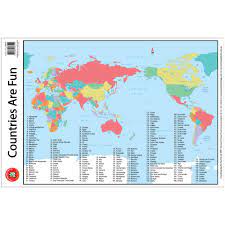 Poster- Countries are Fun World Map – realtoys