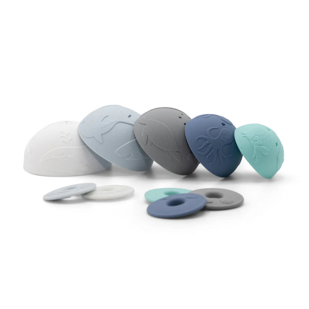 Ocean Stacking Cups with 5 Bonus Treasure Fish Coins – realtoys