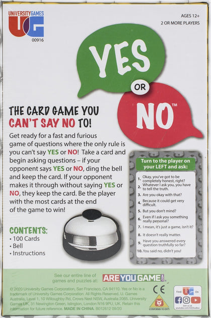 Yes or No Card Game – realtoys