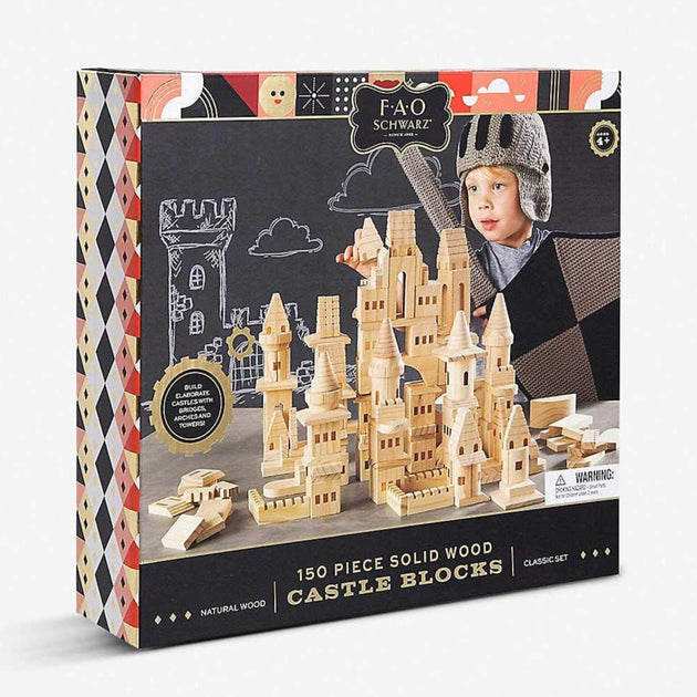 75 pce wooden castle blocks set – realtoys