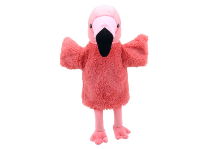 Flamingo Hand Puppet with legs – realtoys